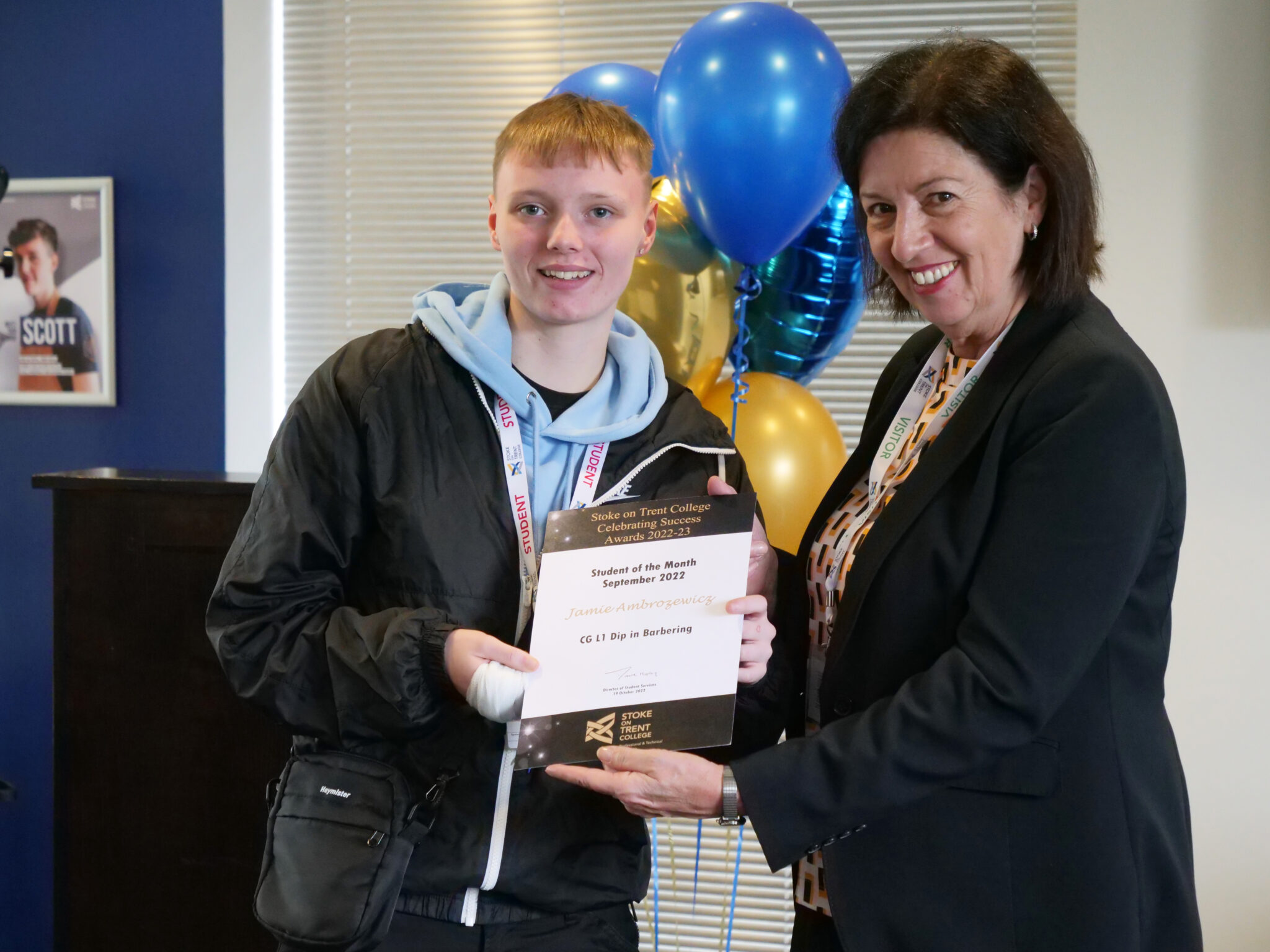 Jo Gideon MP presents awards at cutting edge campus :Stoke-on-Trent College